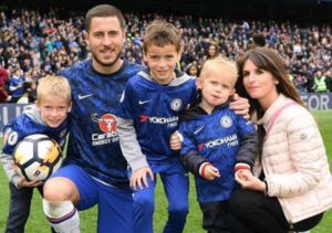 Eden Hazard Kids With Wife Natacha Van Honacker Yannis, Leo, Santi And Samy