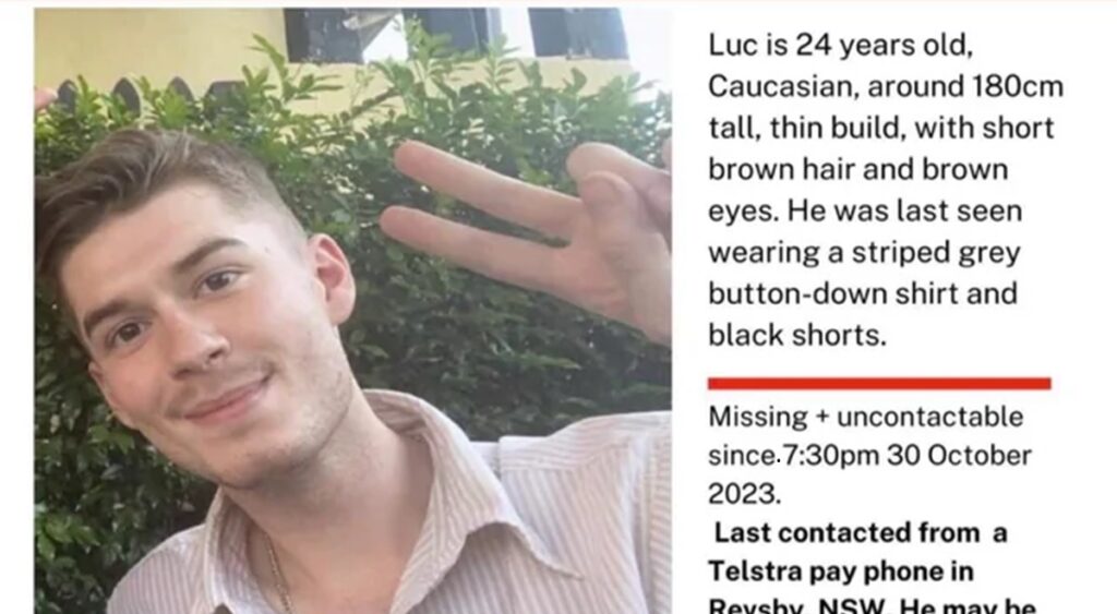 Luc Van Kradenburg Missing Man NZ Found Safe In Sydney